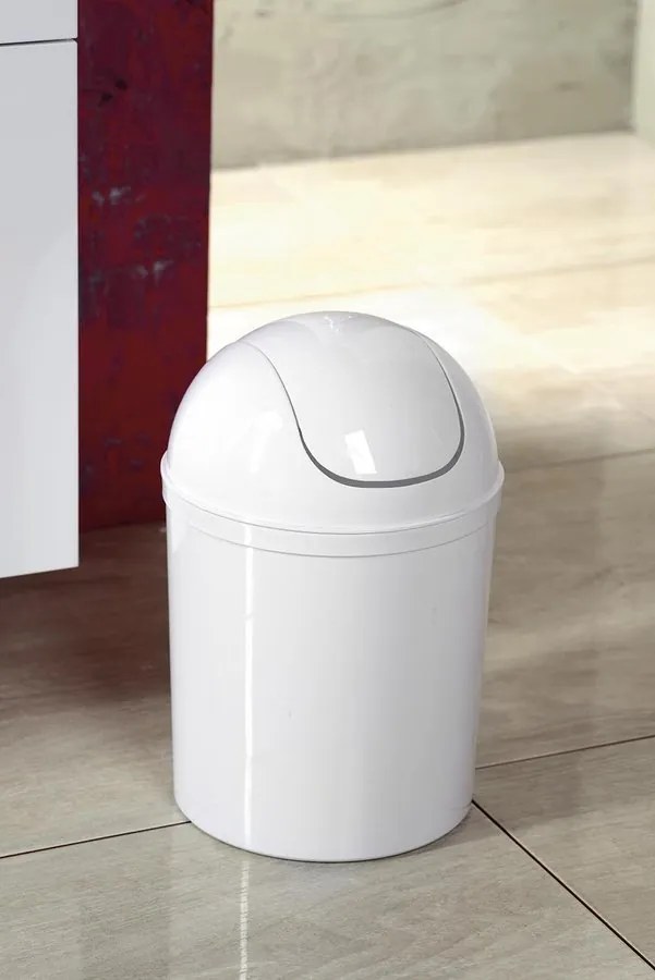 Aqualine Aqualine, Odpadkový koš výklopný, 5 l, plast, bílá, 20309