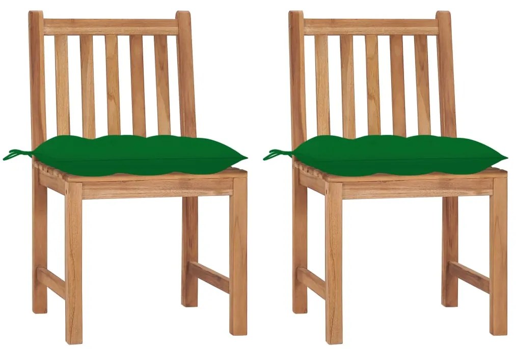 Zahradní židle s poduškami 2 ks masivní teak 3062936