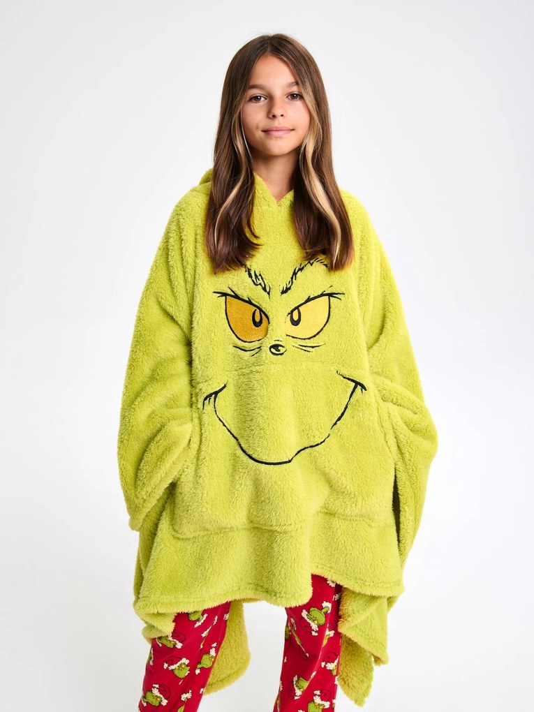 Sinsay - Deka s kapucí Grinch - zelená