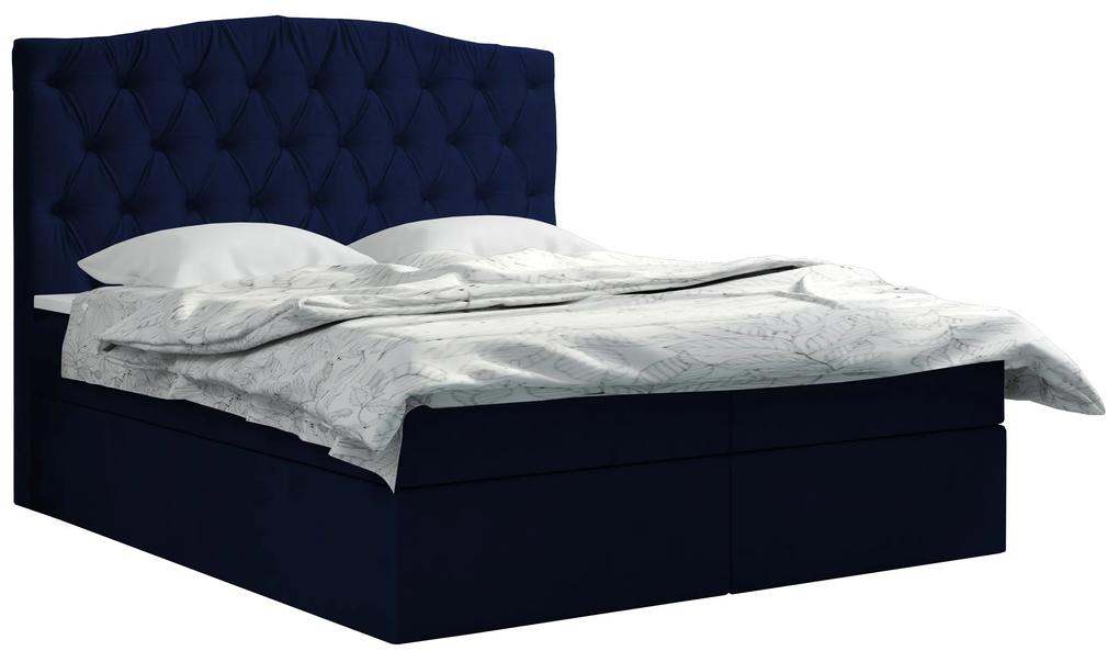Eka Kontinentální čalouněná postel Exclusive - Fresh (200x200 cm) Barva látky - Fresh: Modrá (11)
