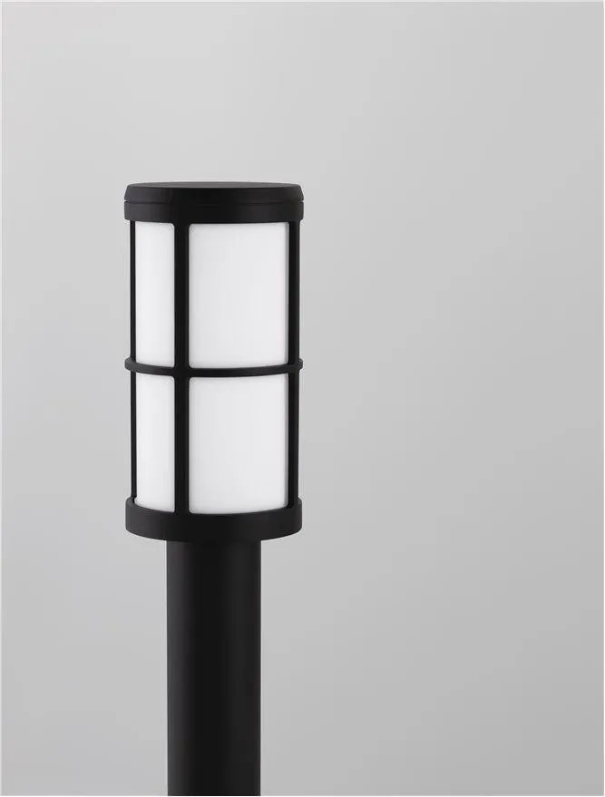 NV 9002860 Venkovní sloupkové svítidlo STONE černý hliník a akryl E27 1x12W 220-240V IP54 bez žárovky - NOVA LUCE