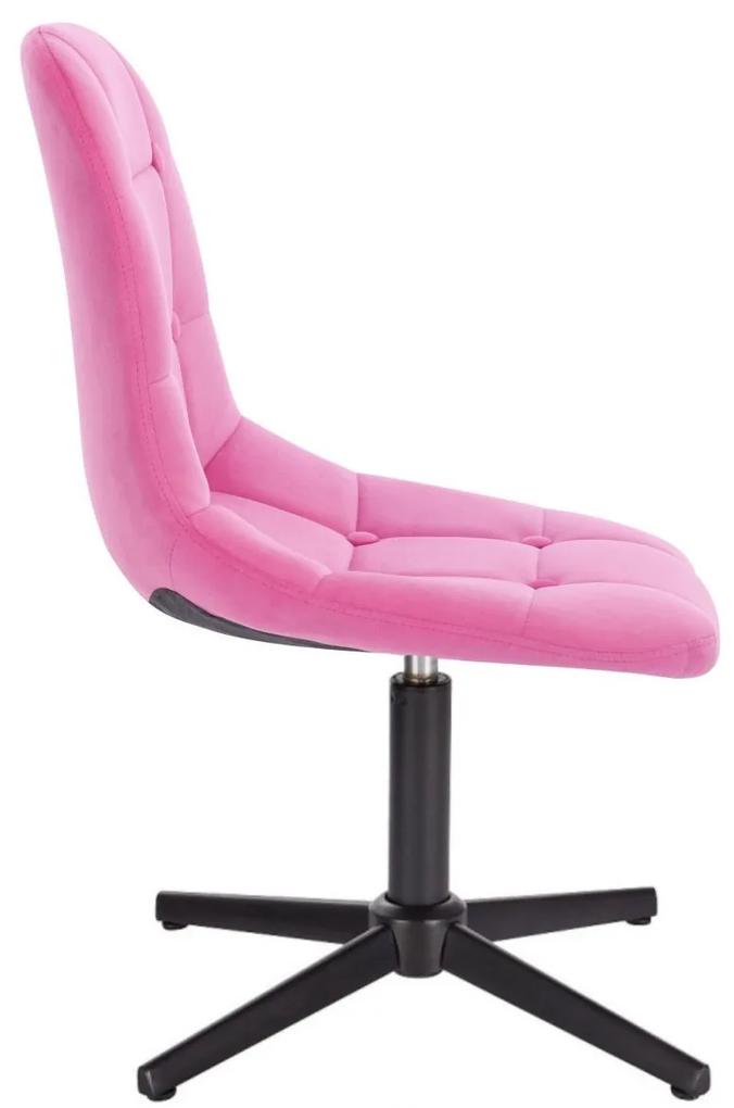 LuxuryForm Židle SAMSON VELUR na černém kříži - růžová
