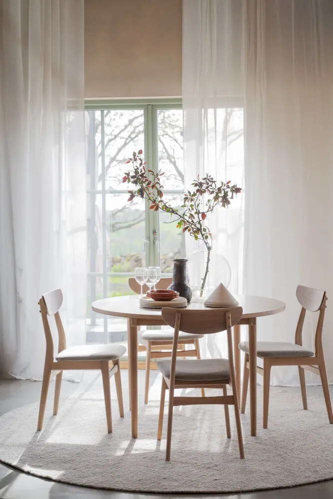 ROWICO Jídelní stůl FAIRMOUNT světlý ⌀120 cm