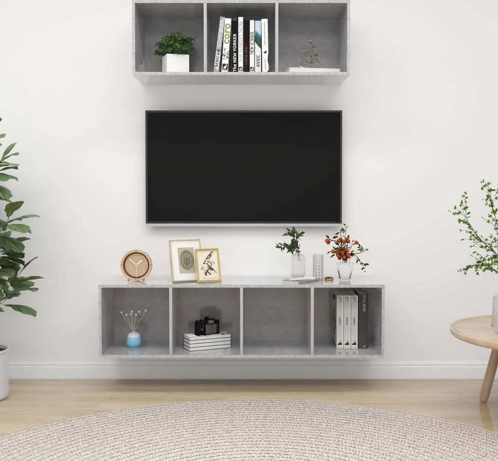 vidaXL 2dílný set TV skříněk dřevotříska [3079794] Barva: dub sonoma