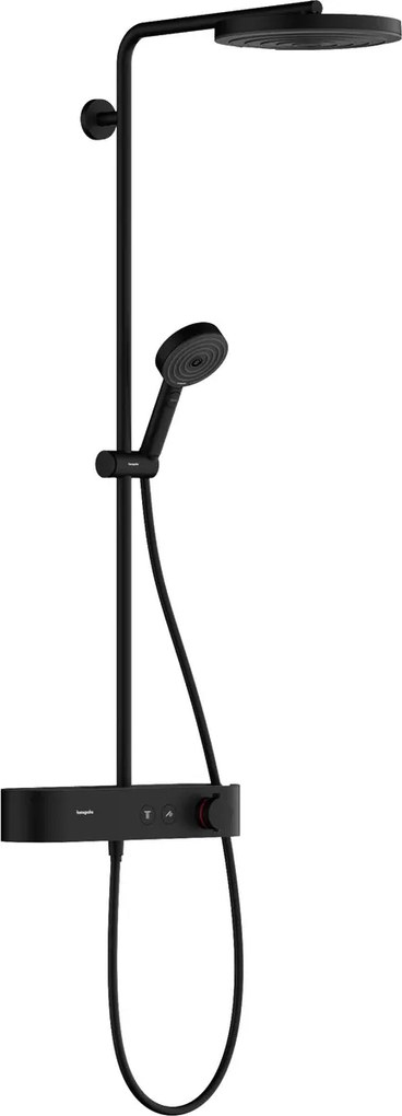 Hansgrohe Pulsify S, Showerpipe 260 1jet EcoSmart s termostatem ShowerTablet Select 400, černá matná, HAN-24221670