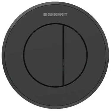 Geberit Splachovací systémy - Oddálené ovládání splachování typ 10, 2-činné, pro nádržku pod omítku 8 cm, easy to clean, matná černá 116.056.16.1