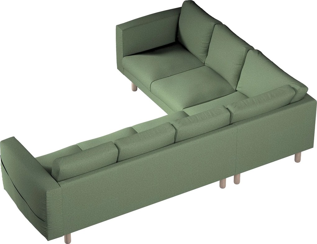 Potah na pohovku IKEA Norsborg rohová 5-místná barva zelená látka pletený vzor