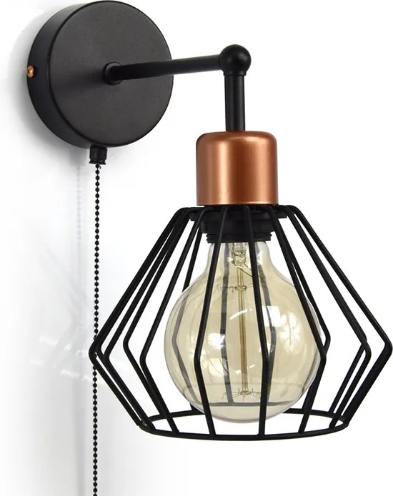Nástěnná lampa s vypínačem Loft Drátěná Edison 720-KW1