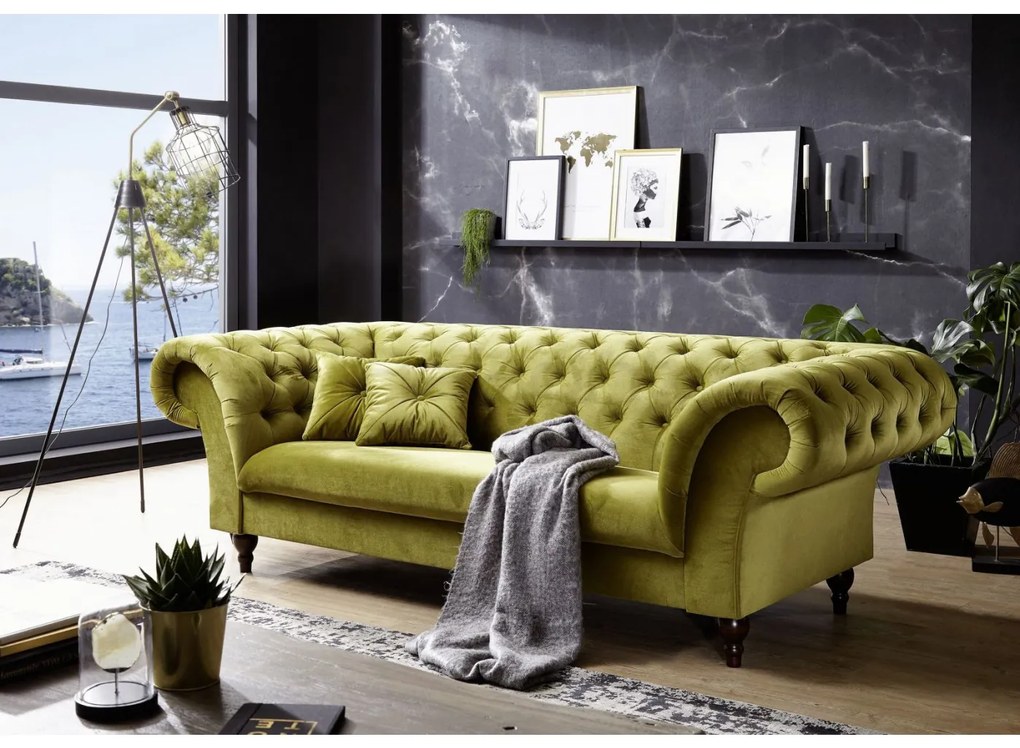 Askont Chesterfield Preston: Pohovka 3M green