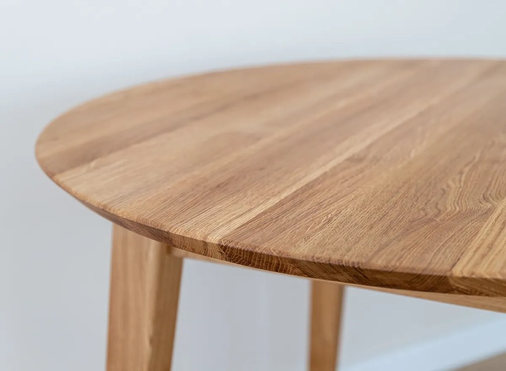 Massivo.cz Jídelní stůl Orbetello 90 cm, kulatý, dub, masiv