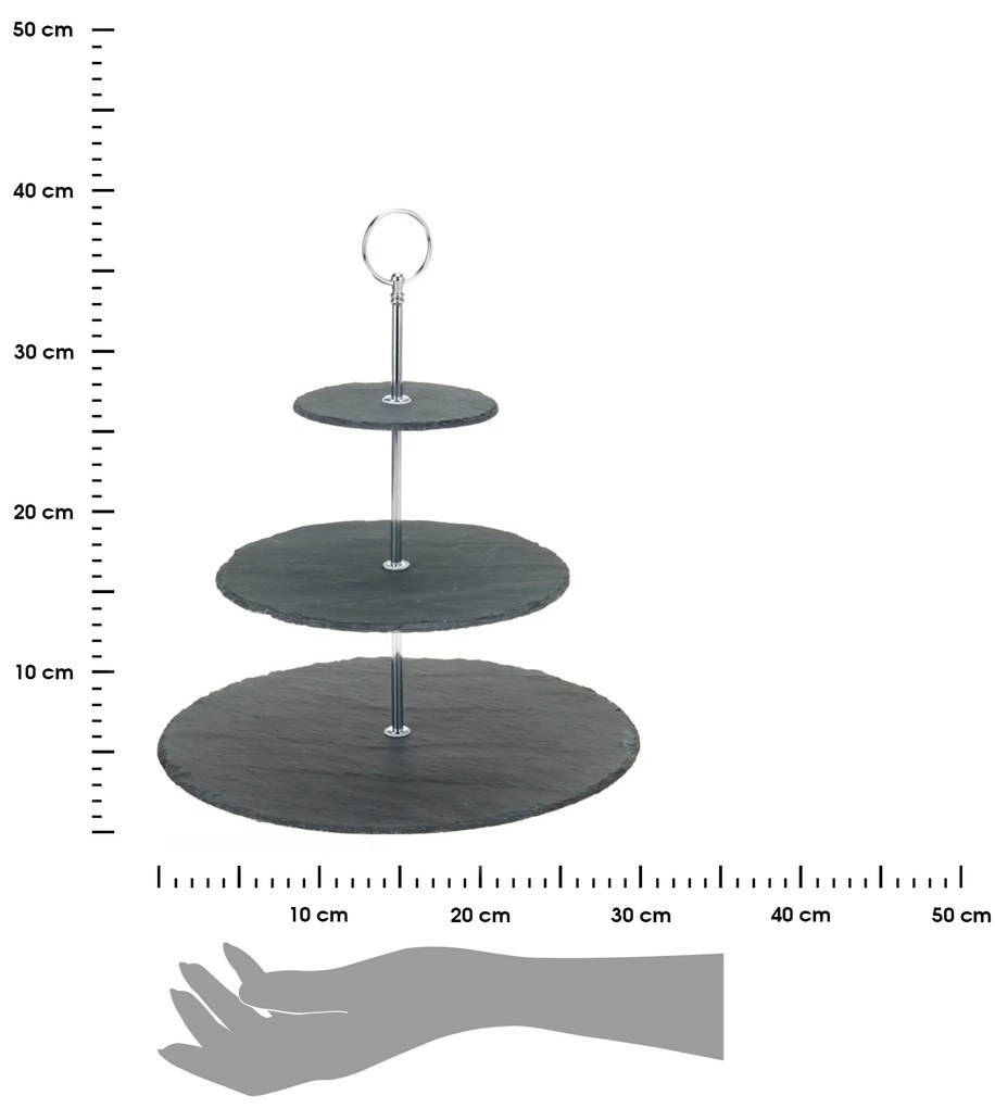 Servírovací podnos z břidlice Stone, 30x34 cm