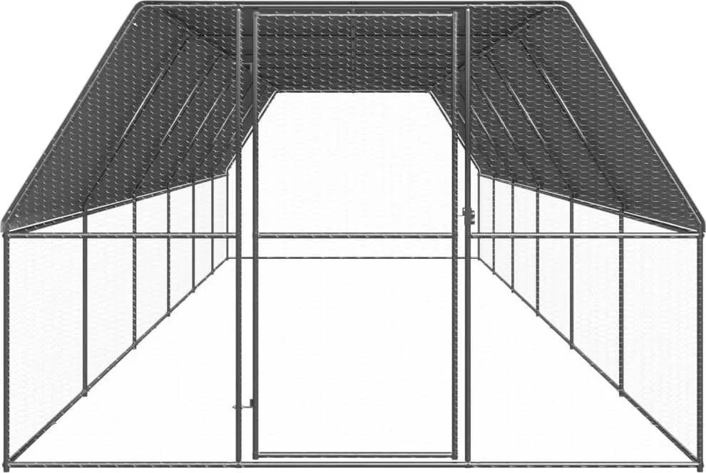 vidaXL Venkovní klec pro kuřata 3x12x2 m pozinkovaná ocel [3154380]