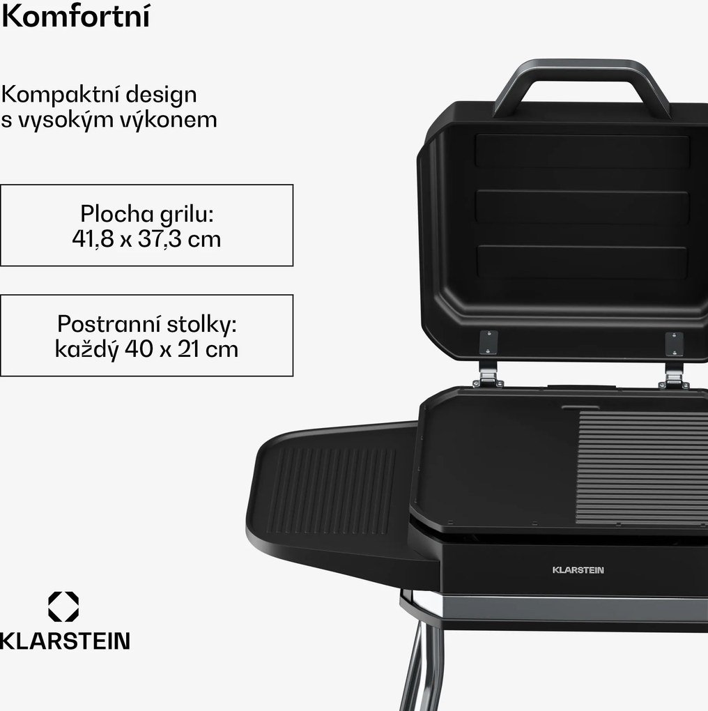 Klarstein Gatsby Elektrický gril, Vnitřní i venkovní použití, 3050 W, EasyGrill Concept, Až 240 °C