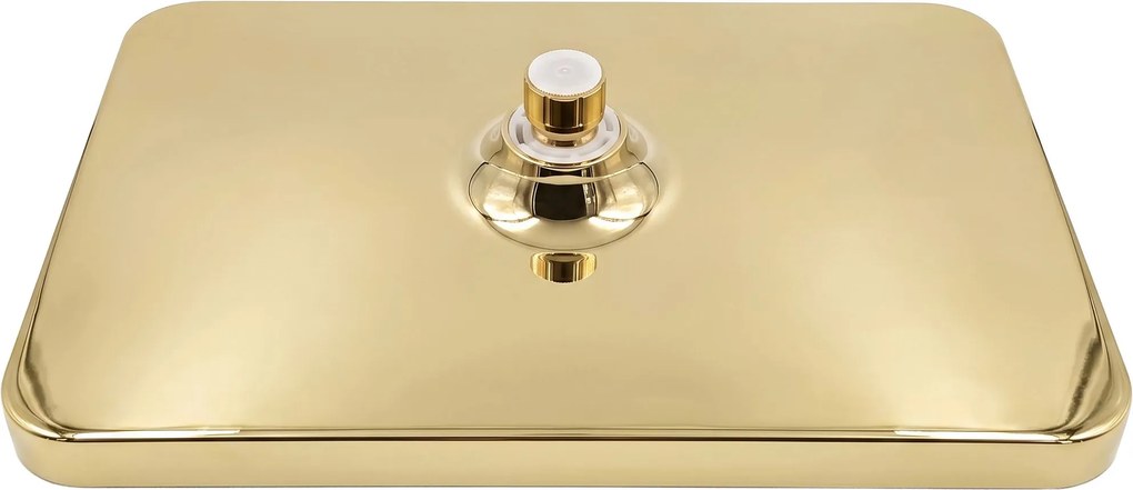 Rea Rea, obdélníková dešťová sprcha 380x210 mm, JS-032, zlatá lesklá, REA-P0395