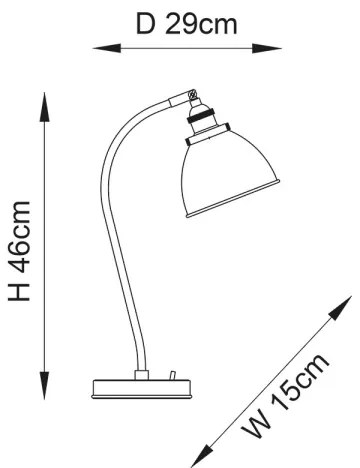 Endon 98752 - Stolní lampa FRANKLIN 1xE14/7W/230V matný chrom/antracit