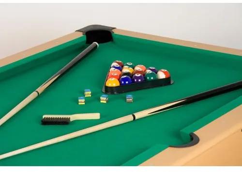 GamesPlanet® 1416 Kulečníkový stůl pool billiard kulečník s vybavením, 6 ft, sv. dřevo