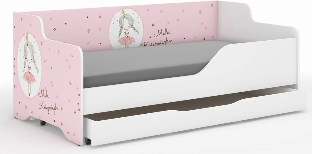 Wooden Toys Dětská postel LILU 160x80 PRINCEZNÁ – komplet
