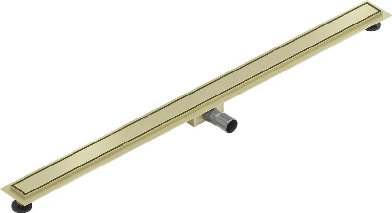 Mexen Flat, lineární podlahový žlab 160 cm, zlatá matná, 1A10160