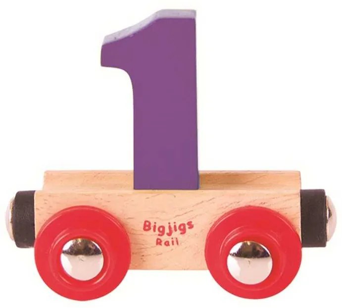 Bigjigs Rail vagónek dřevěné vláčkodráhy - Číslo 1