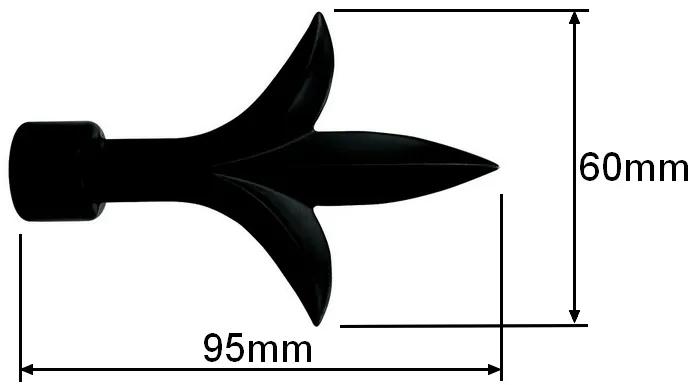 GARNÝŽE-HEBR Garnýž Lilie černá jednoduchá 480 cm