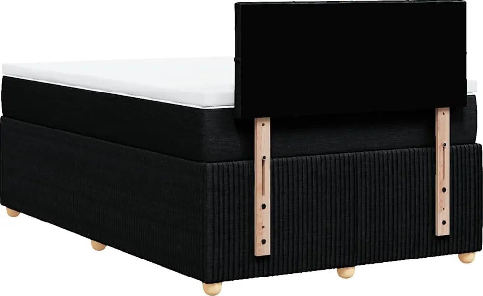 Box spring postel s matrací černá 120x190 cm textil 3287397