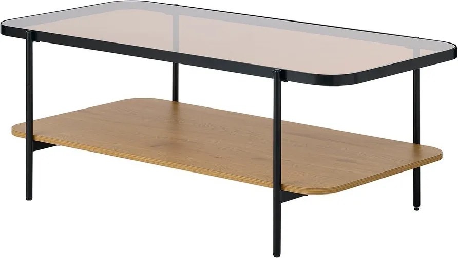 Konferenční stolek se skleněnou deskou v přírodní barvě 60x120 cm Hassel – Unique Furniture