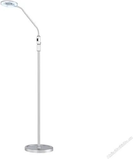WO 370801700000 Stojací lampa LAUREL 1 x 4W,4,000 K / 420 lm, stříbrná - WOFI ACTION
