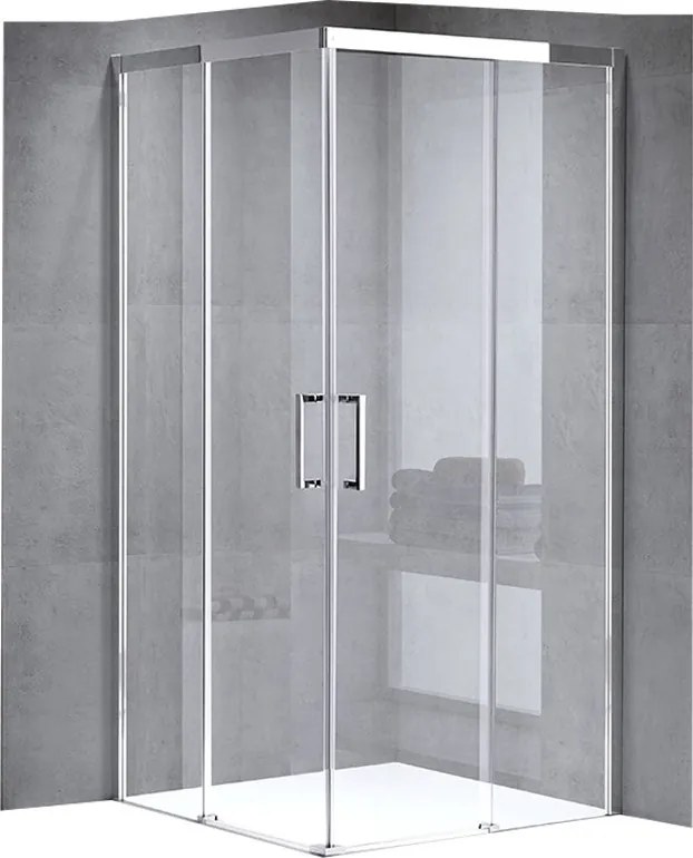 BPS-koupelny Čtvercový sprchový kout HYD-SK90B 90x90 chrom/transparent - bez vaničky