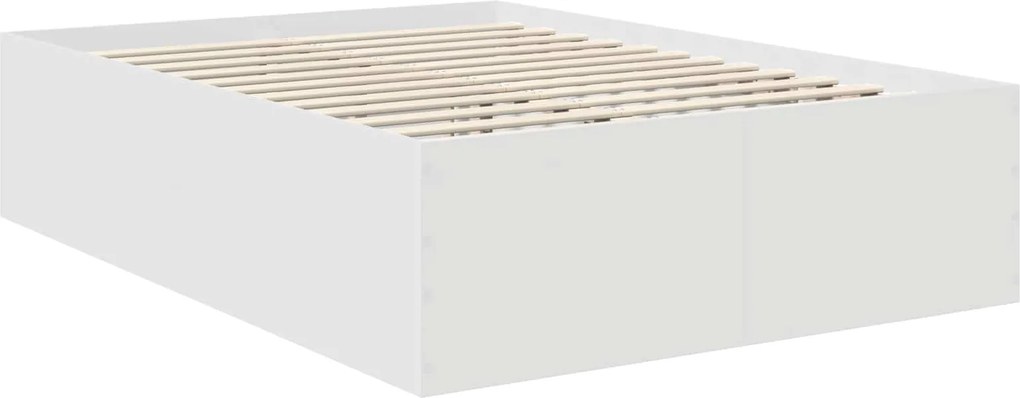Rám postele s čelo Bílá 160 x 200 cm Kompozitní dřevo 3408557
