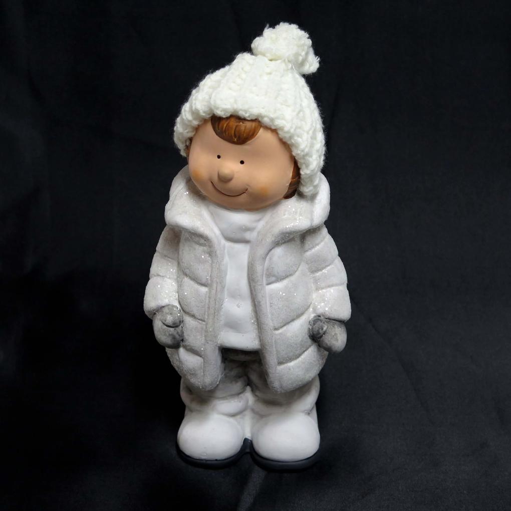 Chlapeček v zimním oblečení 23cm