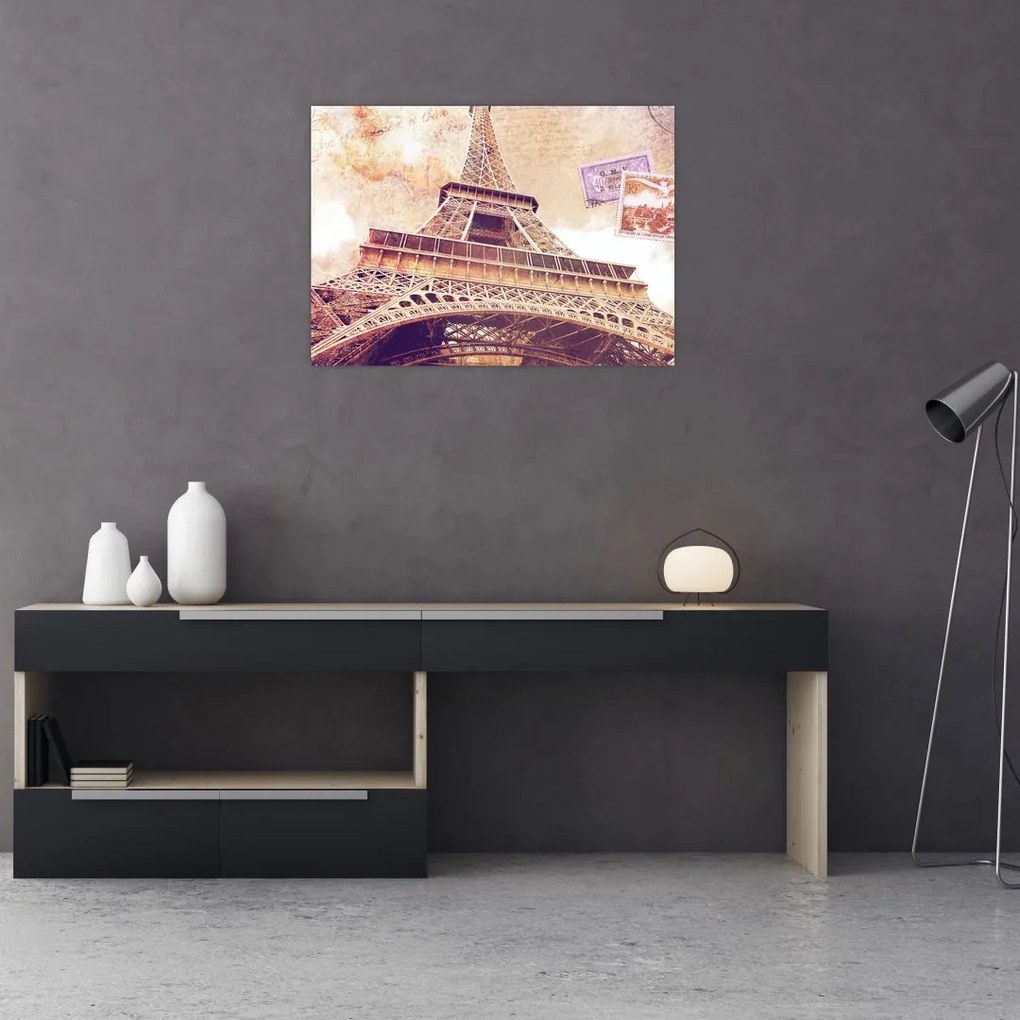 Skleněný obraz - Pohled z Paříže (70x50 cm)