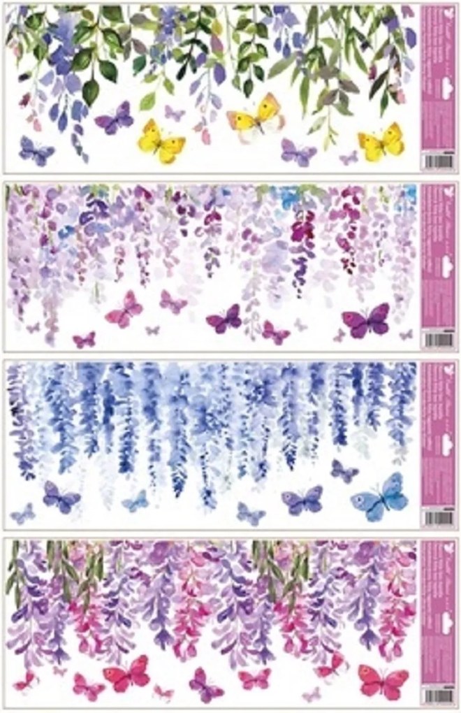 Anděl Přerov Dekorační okenní fólie vistárie, mix dekorů, 60 x 22,5 cm