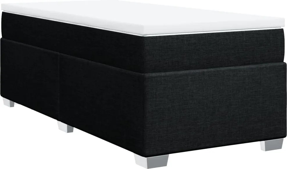 Box spring postel s matrací černá 80 x 200 cm textil 3285090
