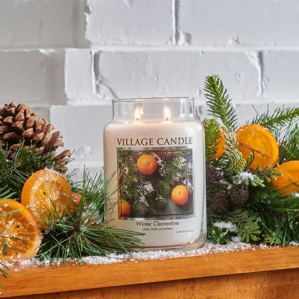 Village Candle Vonná svíčka Sváteční mandarinka - Winter Clementine, 602 g