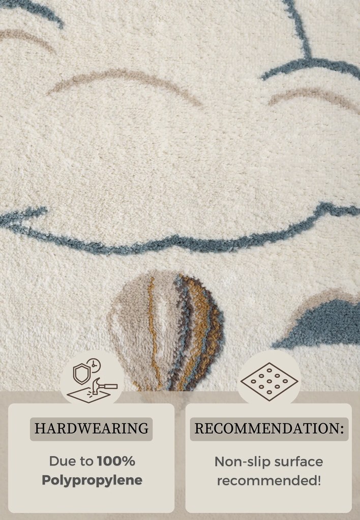 Hanse Home, Dětský koberec Adventures 106209 Cream Multicolor, 120x170, vícebarevná, dětský pokoj