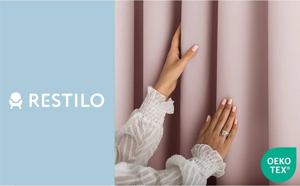 Starorůžový dimout závěs 200x250 cm Carli – Restilo