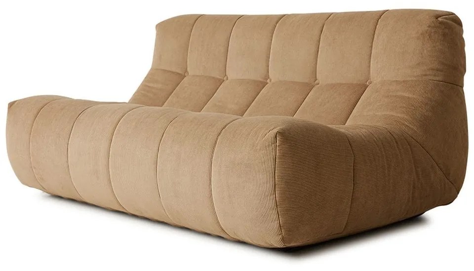 Hnědá manžestrová pěnová lenoška Lazy Lounge L - 158*105*75 cm