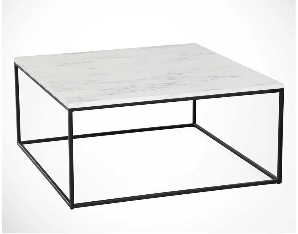 Designový konferenční stolek Oihane 75 cm bílý mramor