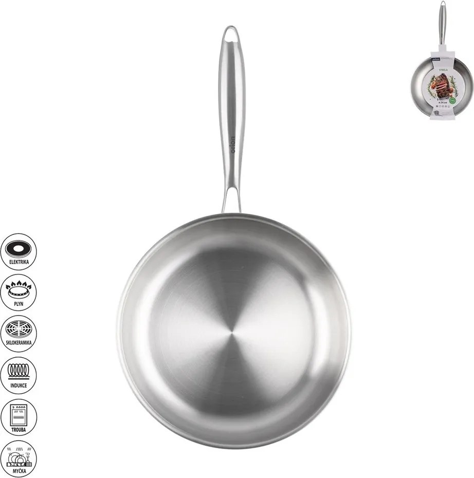 Nerezová pánev ø 24 cm Steela – Orion