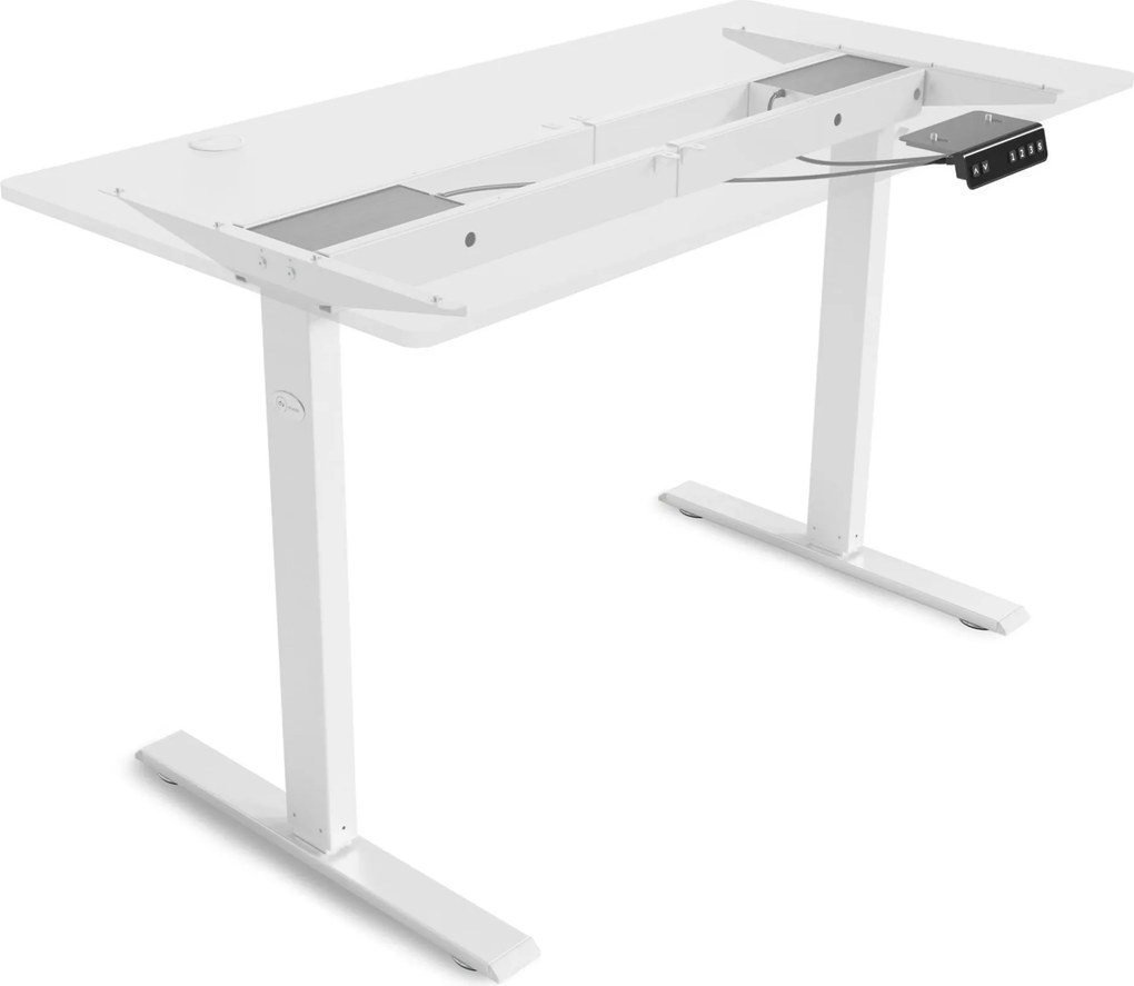 Elektricky výškově nastavitelný rám psacího stolu, 2 motory – bílý 110-180 cm DV-202ODF - bílá