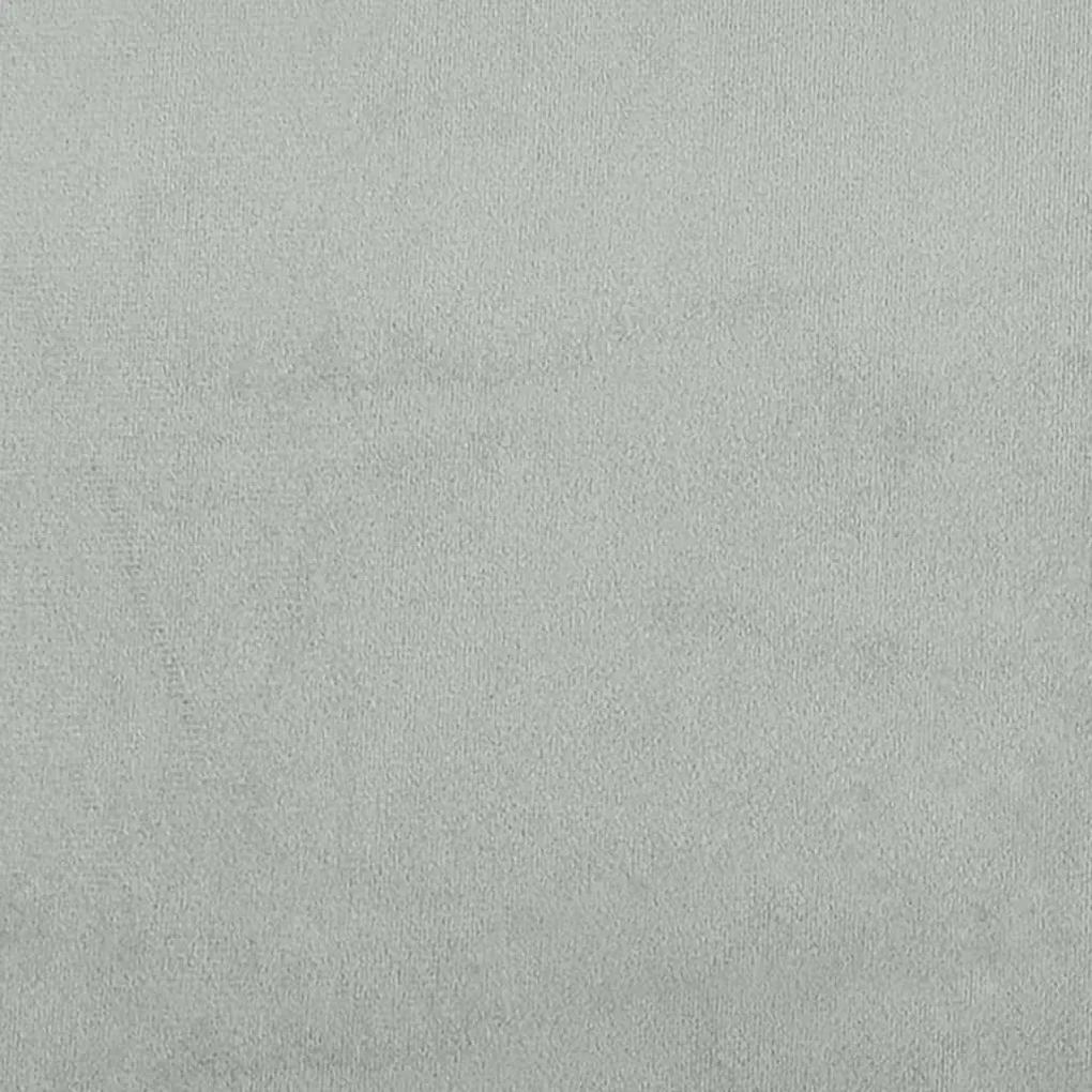 vidaXL Válenda s matrací 90 x 200 cm samet [3197747] Barva: světle šedá