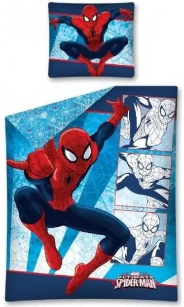 Detexpol - Chlapecké bavlněné ložní povlečení Spiderman Marvel / 140 x 200 cm + 70 x 90 cm