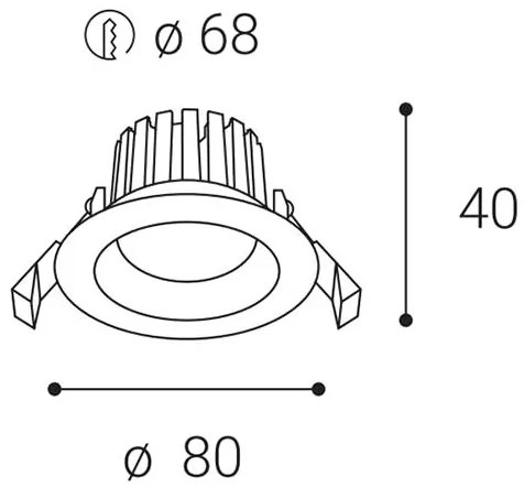 MAX 1, zapuštěné LED svítidlo Led2 s IP65 Barva: Bílá, Chromatičnost: 3000K, Konfigurace: Triac