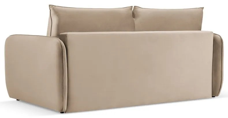 Béžová sametová rozkládací pohovka 194 cm Vienna – Cosmopolitan Design