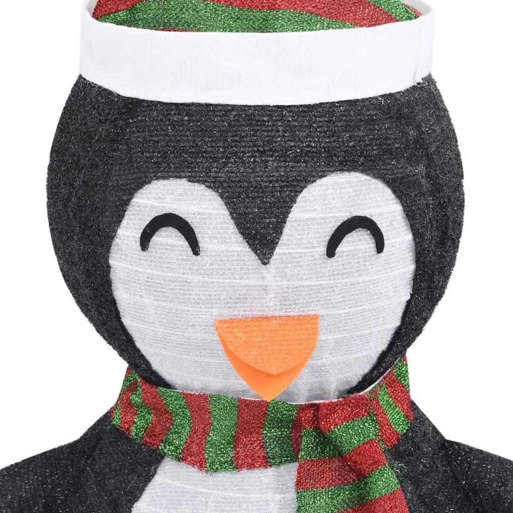 vidaXL Dekorativní vánoční tučňák s LED luxusní tkanina 90 cm [328501]