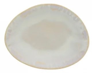 Dezertní talíř oválný BRISA bílý 15 cm keramický