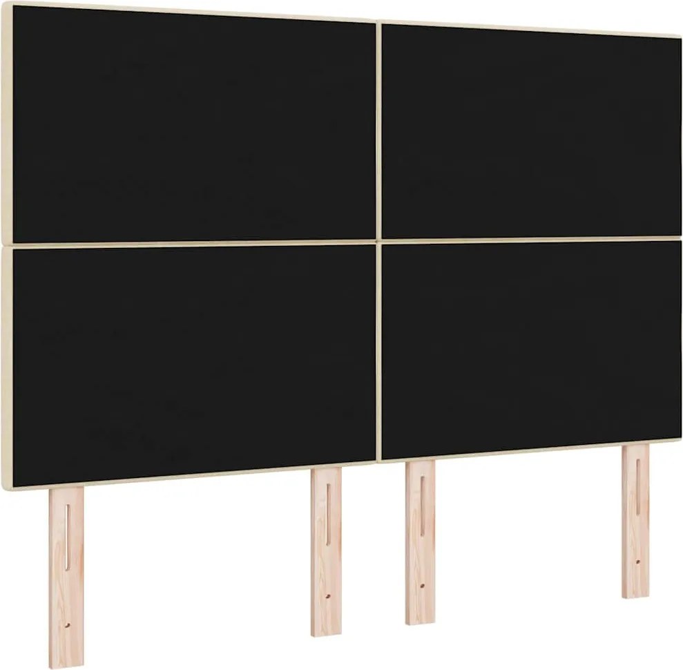 Výškově nastavitelné čelo postele s čelo Krémová 160 cm textil 3337839