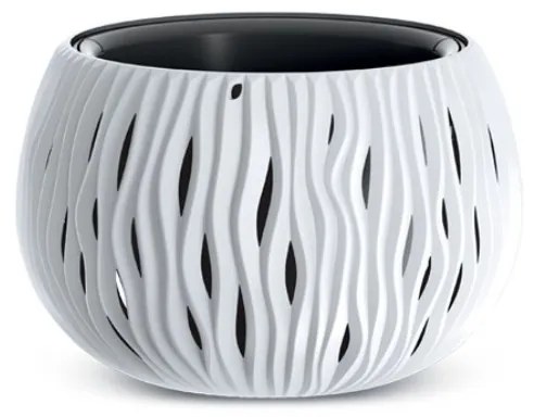 PROSPERPLAST Květináč - SANDY BOWL Průměr: 23,8 cm, Barva: bílá