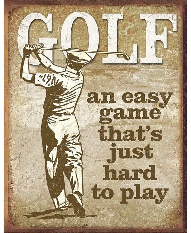 Plechová cedule Golf - Easy Game 40 cm x 32 cm
