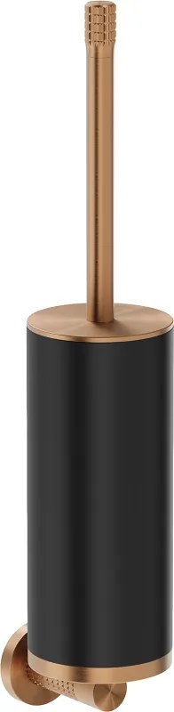 Mexen Triv, závěsný WC kartáč, černá/kartáčovaná měď, 430x85mm, 70A33071-65B